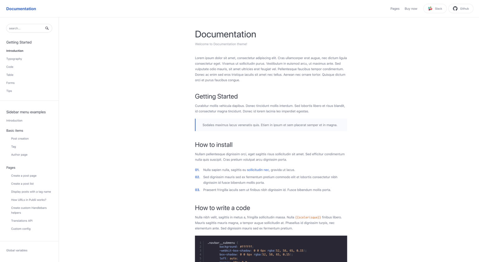 Documentation Theme: For Help Centers and Product Manuals